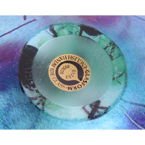 A Glasform studio glass circular paperweight, by John Ditchfield, in ...