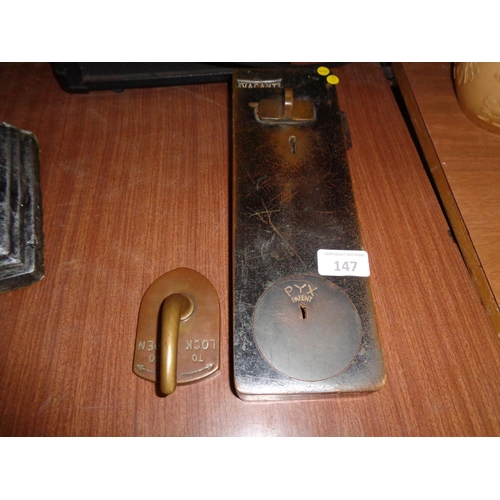 PYX Solid Brass Spend a Penny Toilet Door Lock