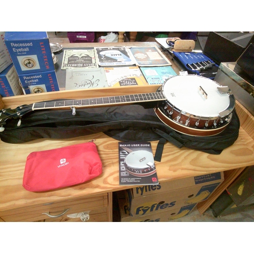 Vangoa 5 String Banjo - Remo Head (Closed Solid Back with Beginner Kit ...