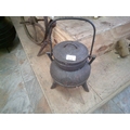 Vintage Cast Iron 3 Legged Pot with Lid
