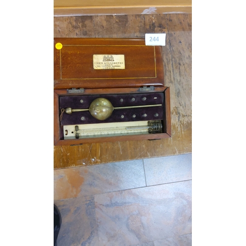 Sike's Hydrometer, 38 Hatton Garden, London, in wooden case with brass ...