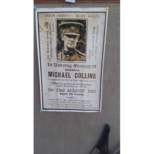 Irish memorial card print for General Michael Collins, Commander-in ...