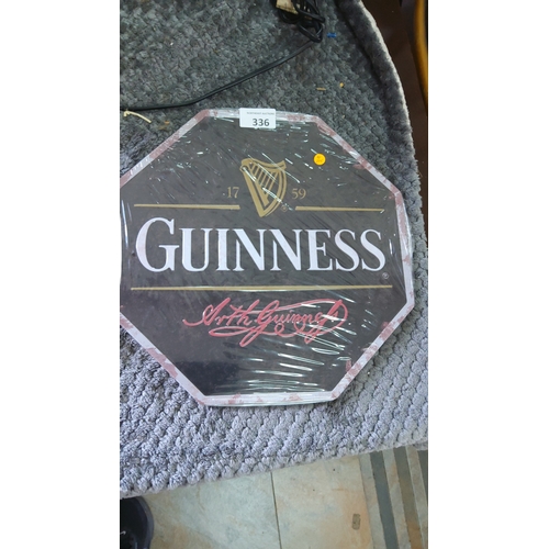 Guinness octagonal advertising tin sign bearing 1759 harp crest and ...