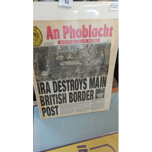 Framed original An Phoblacht / Republican News, full newspaper ‘IRA ...