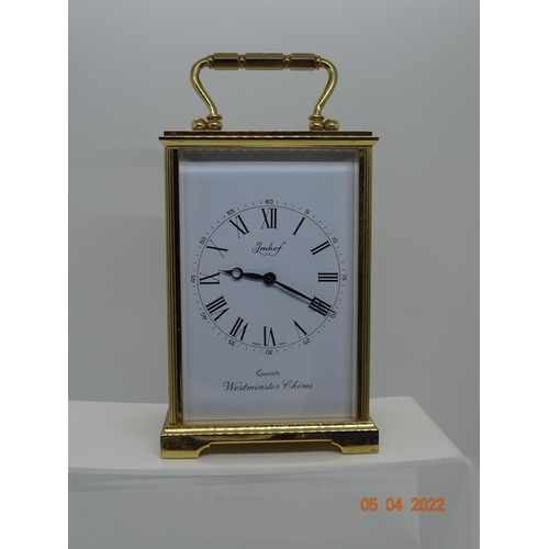 Large Imhof Westminster Chime Quartz Clock, Swiss Made, working but ...
