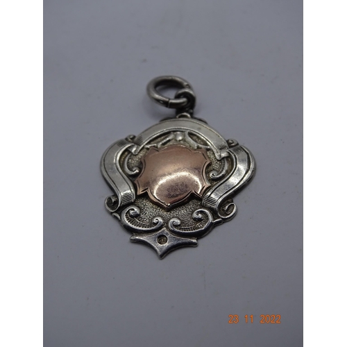 Vintage Hallmarked Silver and 9ct Gold Fob, Birmingham 1934 (F)