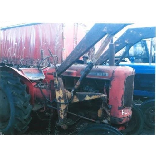 Nuffield 3/42 tractor with mill loader, original, new rear wings ...