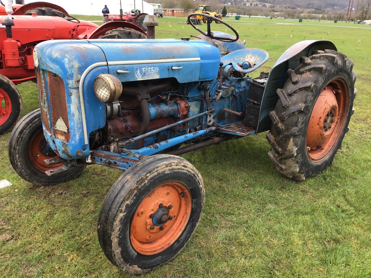 Fordson Dexta conversion tractor with Major engine. Off farm condition