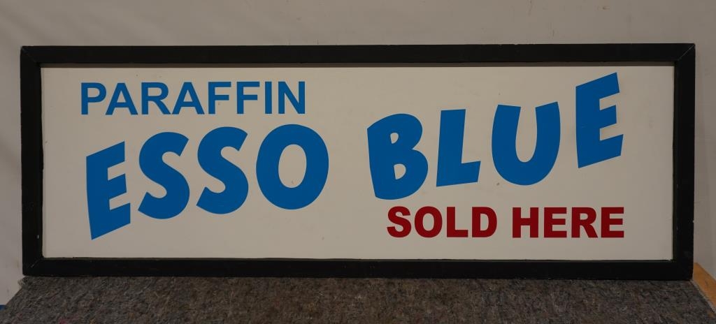 Sign- Paraffin Esso Blue 21x66"