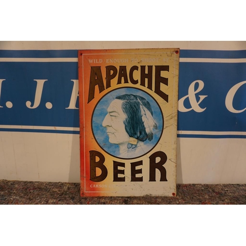 Apache Beer tin sign 18x12"