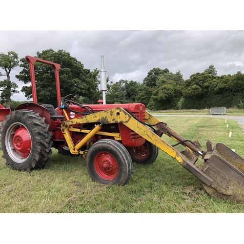 International B275 tractor, with loader and bucket, runs and drives ...