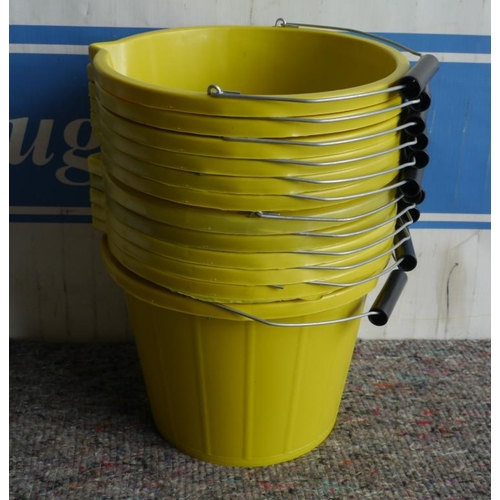 12- 3gal Yellow buckets +VAT