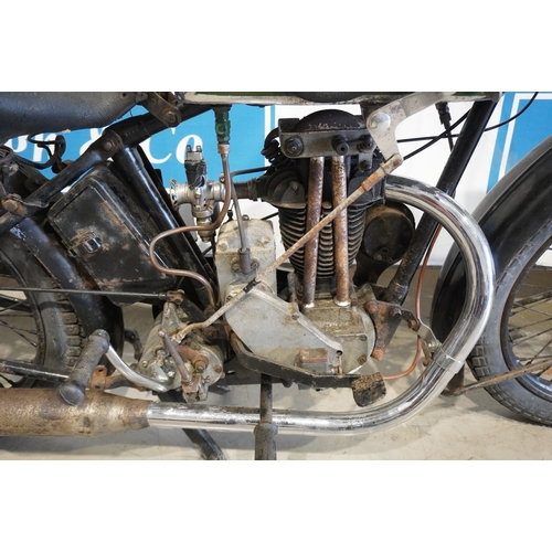 BSA B35/2 motorcycle. 1935. Engine turns. Three speed hand change ...