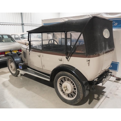 Singer Junior 4dr Tourer car. 1929. Good original interior with black ...