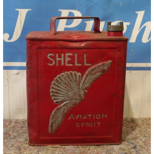 Early Shell Aviation 2 Gallon petrol can