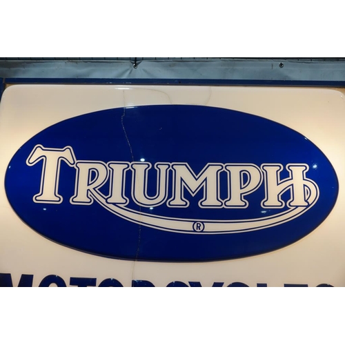 Triumph motor sales illuminated plastic sign. This sign has been ...