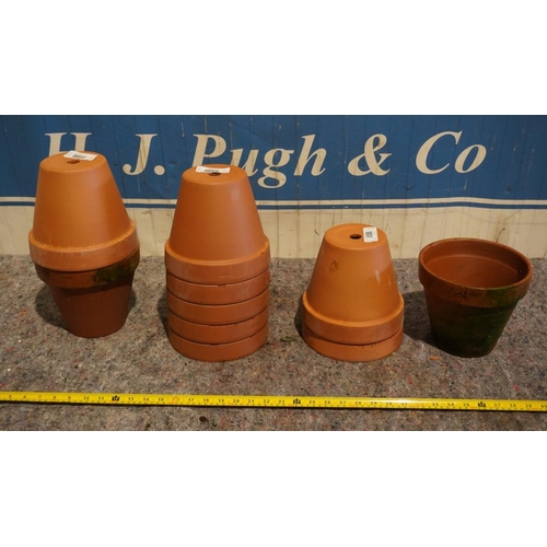 Terracotta pots -10 8" +VAT