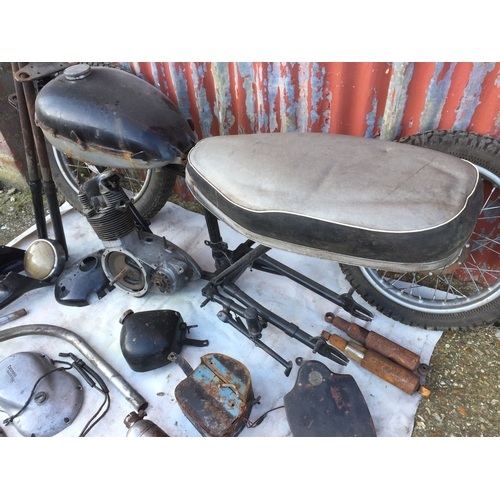 Triumph T20 Tiger Cub project. 1958. 200cc. Includes engine, frame ...