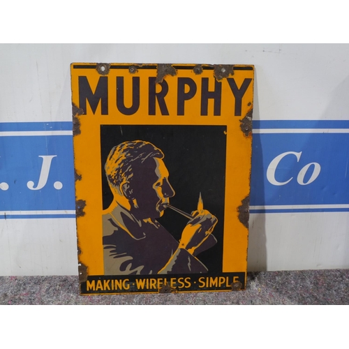 Double sided enamel sign - Murphy, Making Wireless Simple, 24x18"