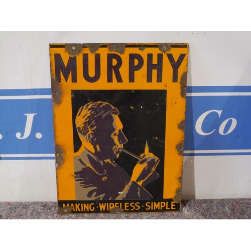 Double sided enamel sign - Murphy, Making Wireless Simple, 24x18"
