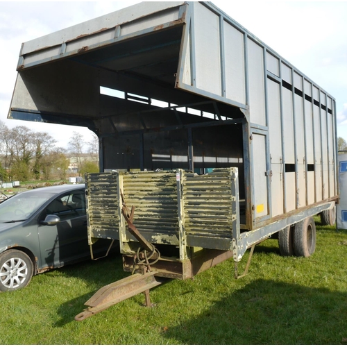 Lorry stock container 21ft on 2 wheeled trailer +VAT