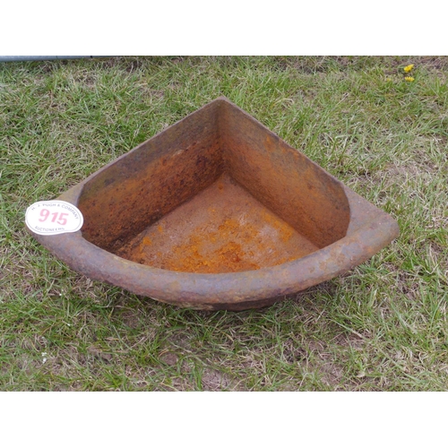 Cast iron corner manger