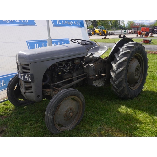 Ferguson TED tractor. Petrol. Barn stored SN. 103210. Reg. FUJ 42. No ...