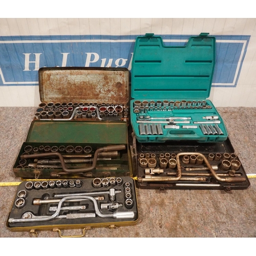 5 Socket sets including Gedore