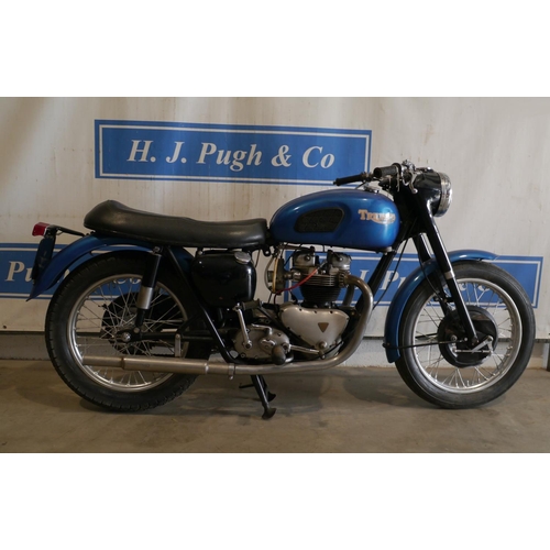 Triumph Duplex 6T motorcycle. 1961. Matching engine and frame numbers ...