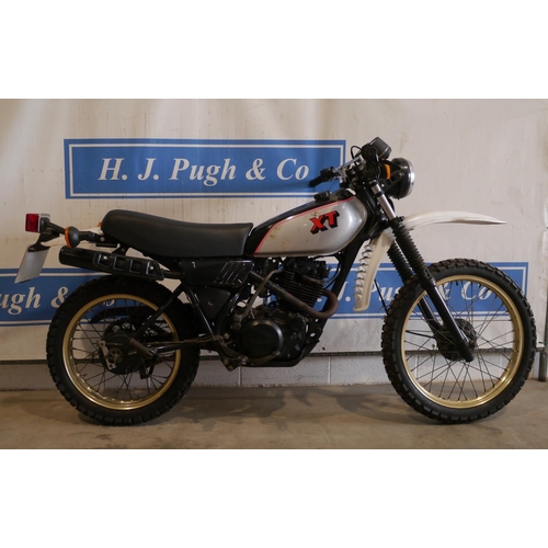 Yamaha XT250 motorcycle. 1981. Matching engine and frame numbers. Reg ...