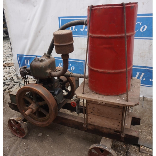 Lister Junior stationary engine on trolley. Spec 106/13 No. 251646. 650RPM