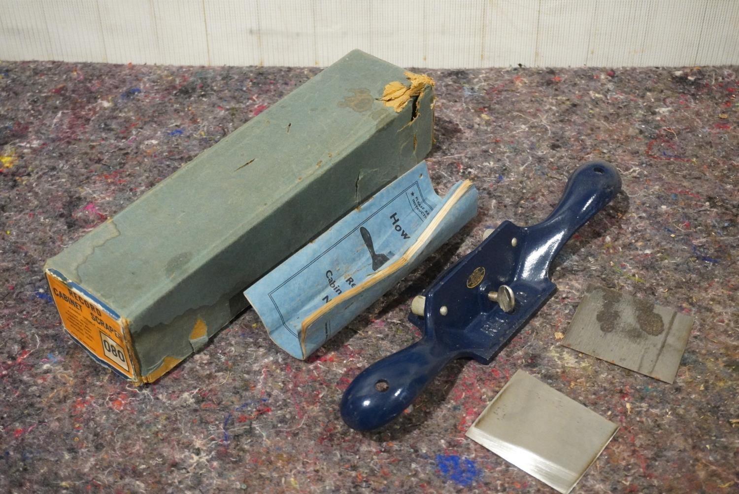 Record No.80 cabinet scraper in original box