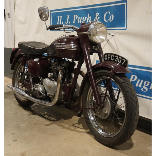 Triumph 500 Speed Twin motorcycle. 1955. Only 3 owners. Matching engine ...