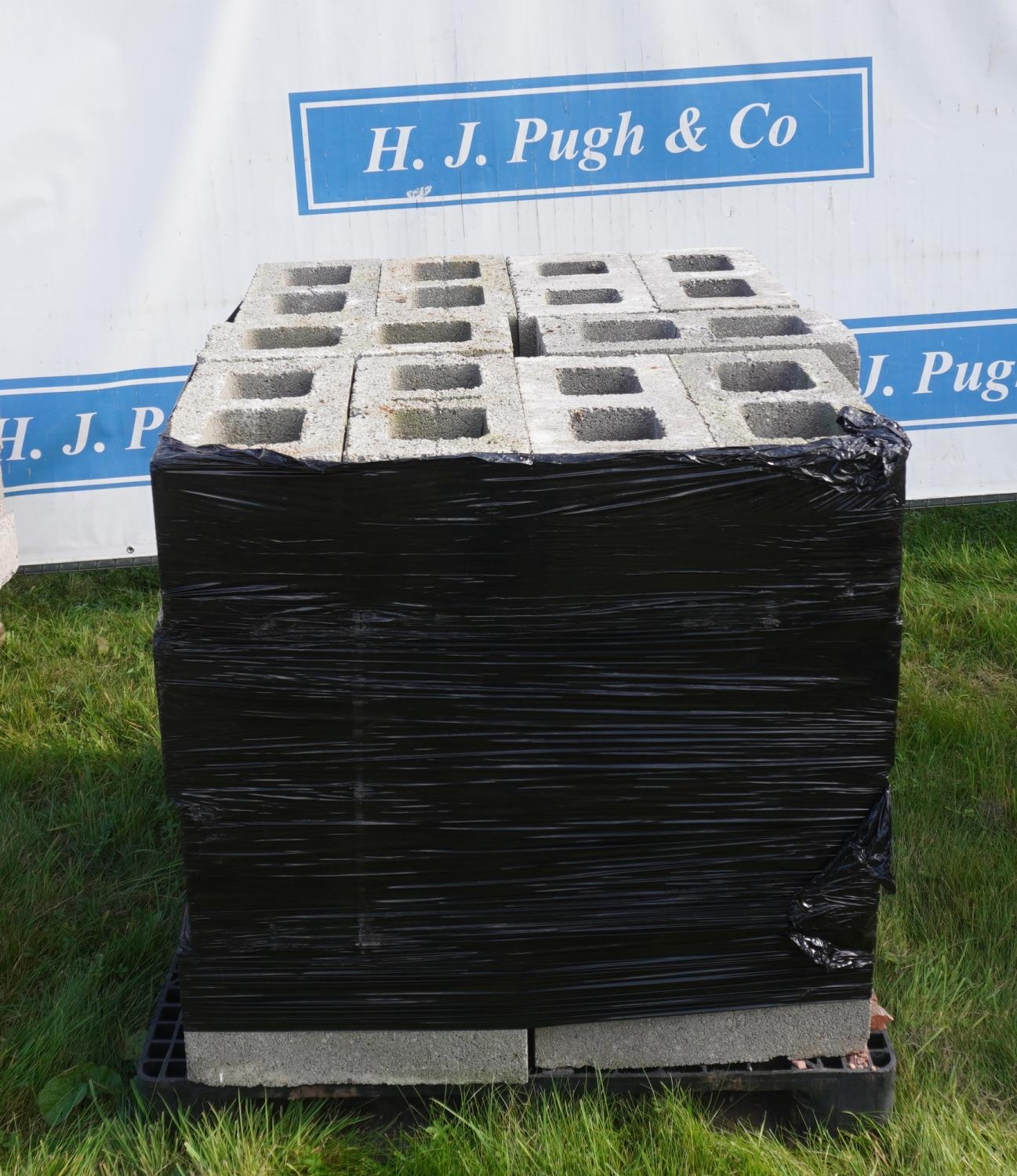 Pallet of concrete breeze blocks
