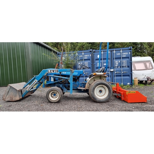 Ford 1210 compact tractor with Lewis loader. Ex golf course, GWO ...