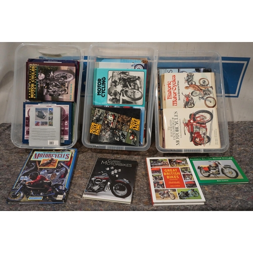 3 Boxes of assorted classic motorcycle books