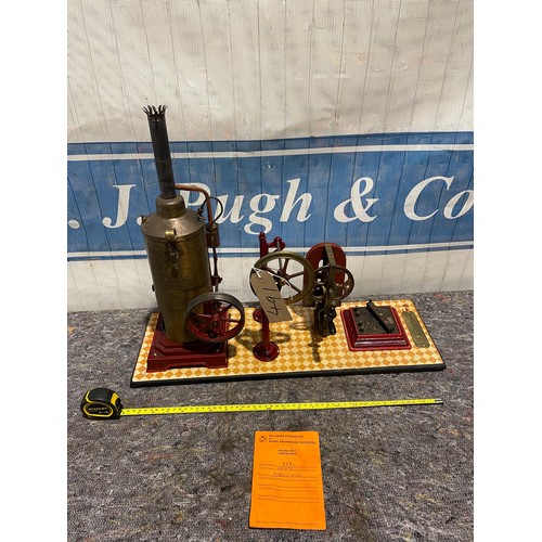 Early model live steam electric generator set