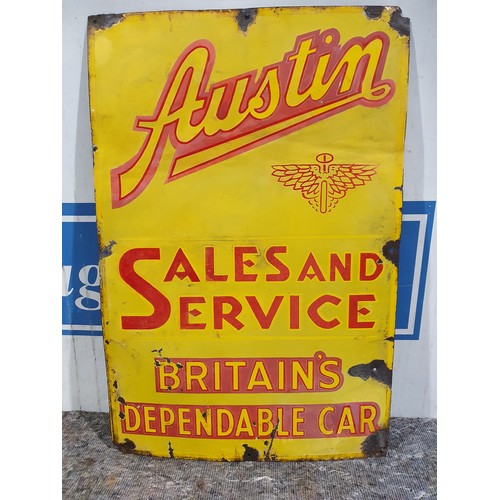 Enamel Sign- Austin Sales and Service 30"x20"