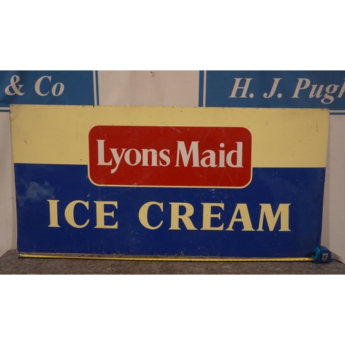 Tin sign- Lyons Ice Cream 32x66"