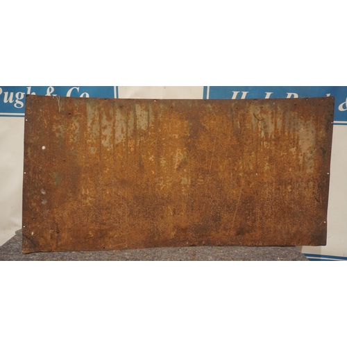 Enamel sign - Shell Shortens Every Road 36x72"