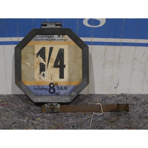 BP petrol pump tag sign