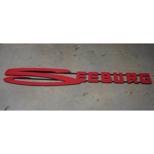 Wooden forecourt advertising sign - Seeburg 122x19"