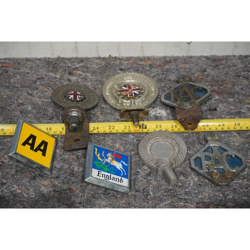 7- Assorted car mascots including RAC