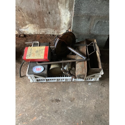 Tilley lamp, foot pumps etc