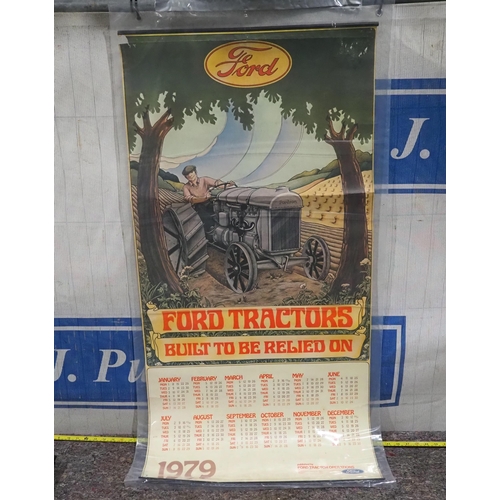 Advertising calendar poster Ford Tractors 1979