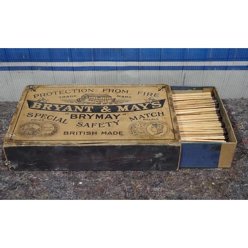Bryant May matchbox with contents