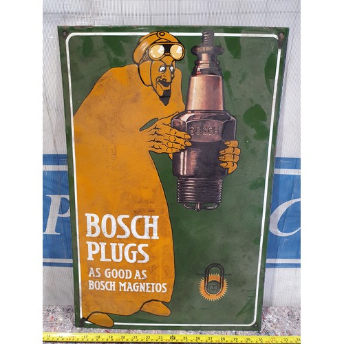 Enamel sign- Bosch Spark Plugs 24x16"