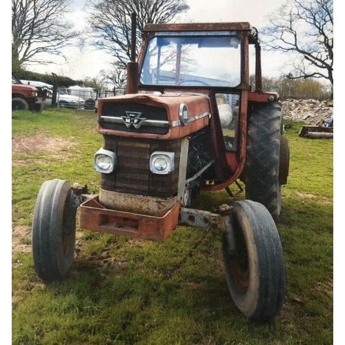 Massey Ferguson 188 tractor. First time starter. PAVT rear wheels, cast ...