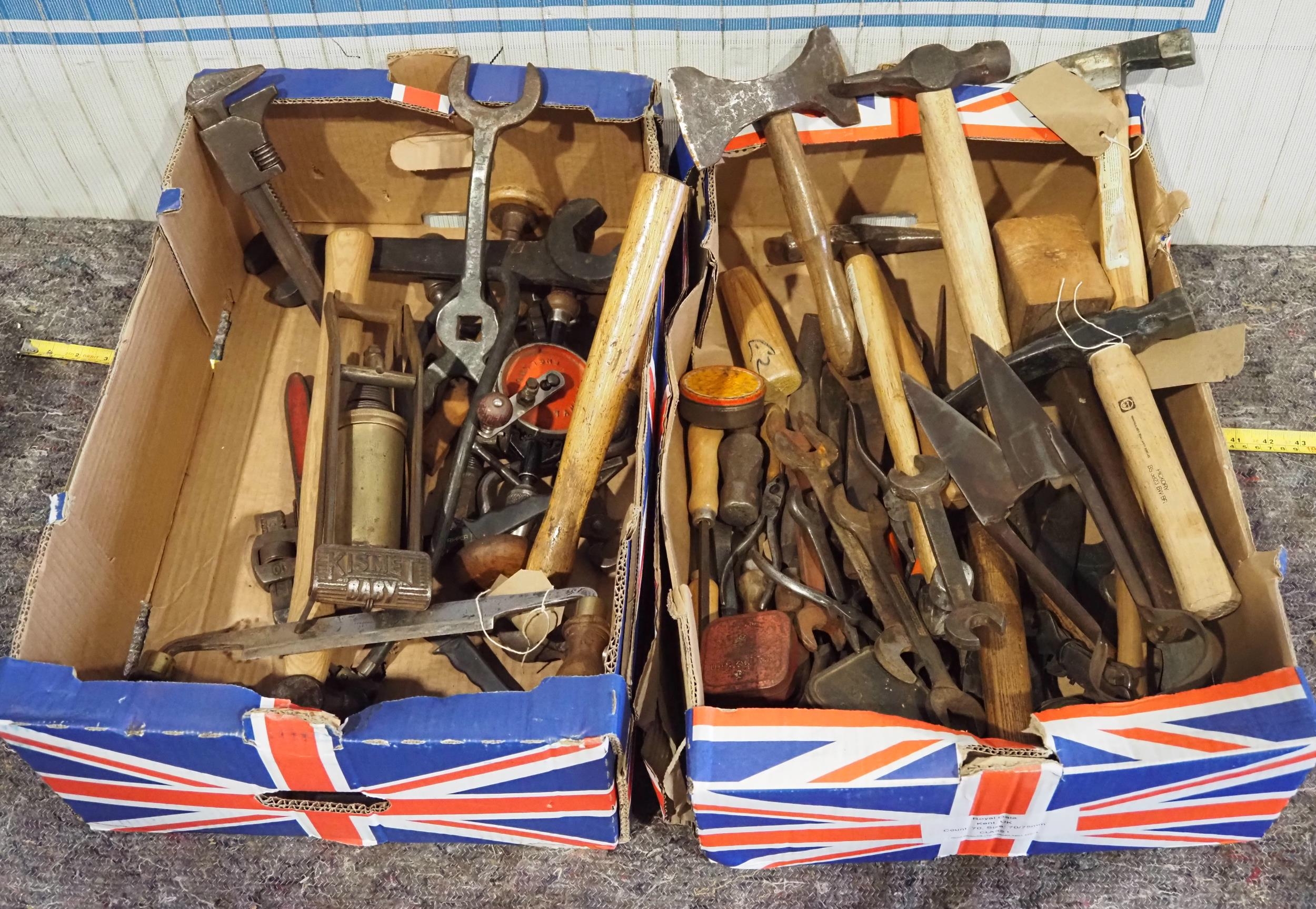 2- Boxes of assorted hand tools