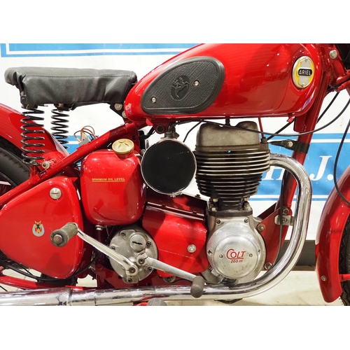 Ariel Colt motorcycle. 200cc Engine No. BLA 6086 Frame No. ST3225 ...
